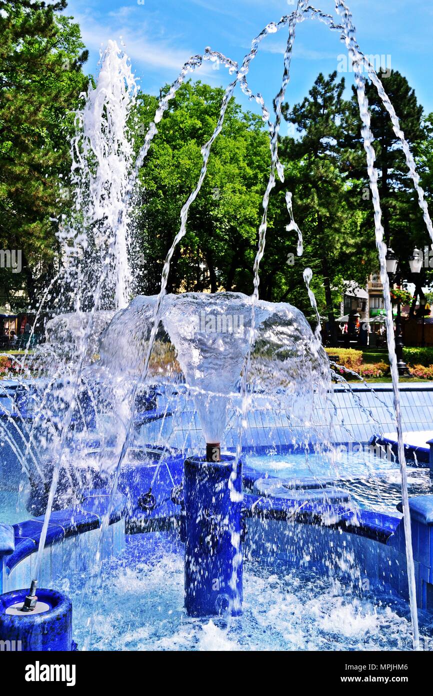 Blue Fountain in Subotica, Serbia Stock Photo - Alamy