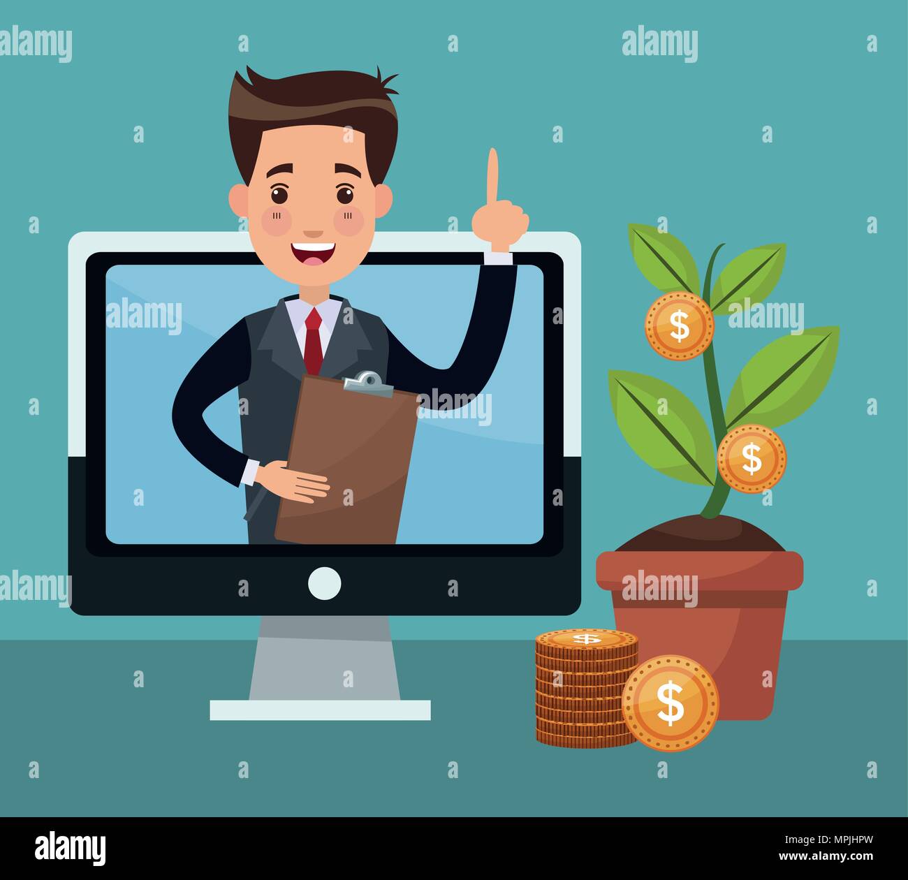 Businessman and money cartoons Stock Vector Image & Art - Alamy