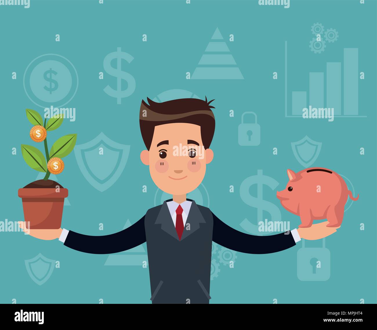 Businessman and money cartoons Stock Vector Image & Art - Alamy
