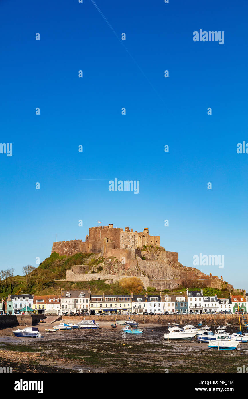 United Kingdom, Channel Islands, Jersey, Gorey, Mont Orgueil Castle ...