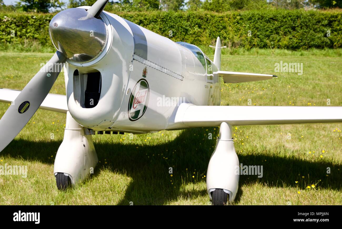 1936 Percival Mew Gull on static display at Shuttleworth, Old Warden ...