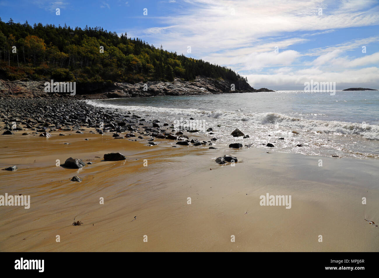 Sand Beach, Acadia National Park, Maine Stock Photo - Alamy