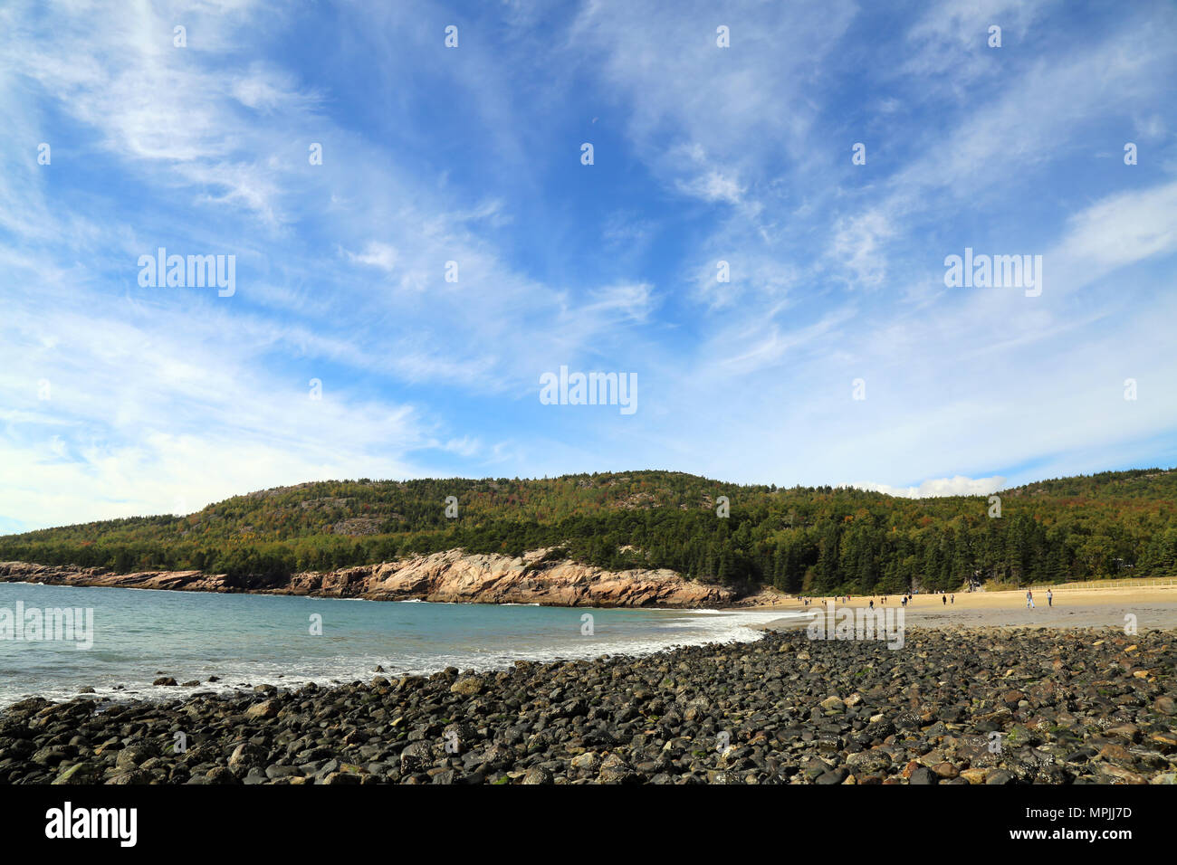 Sand Beach, Acadia National Park, Maine Stock Photo - Alamy