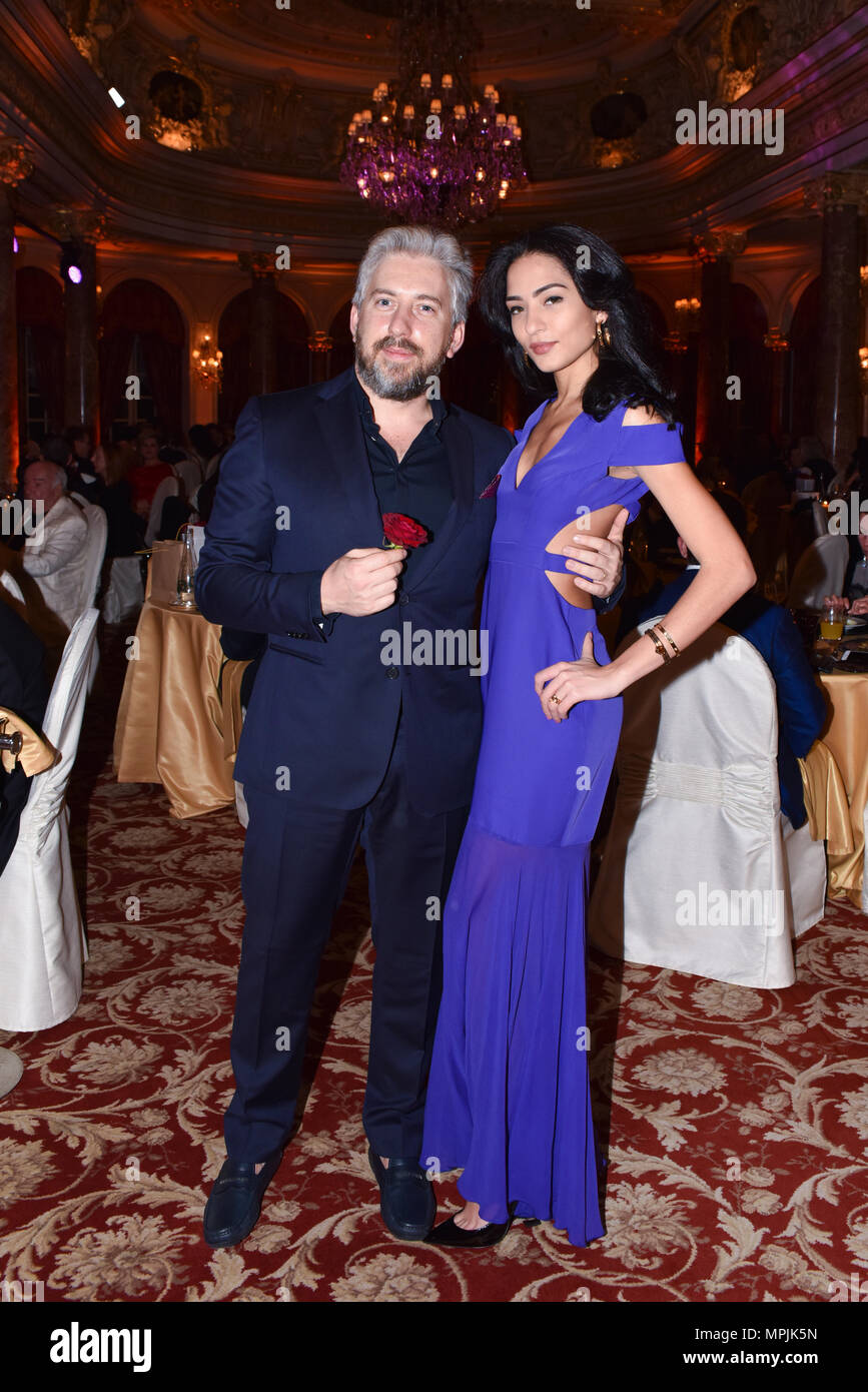 MONTE-CARLO, MONACO - DECEMBER 31, 2017: Vadim Blaustein and brazilian ...