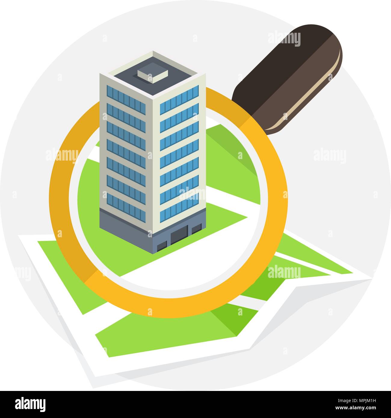 Location Icon. Search Concept. Flat Design Stock Vector Image & Art - Alamy