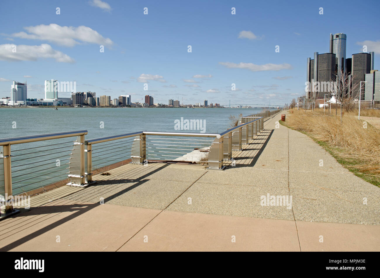 Detroit river walk hi-res stock photography and images - Alamy