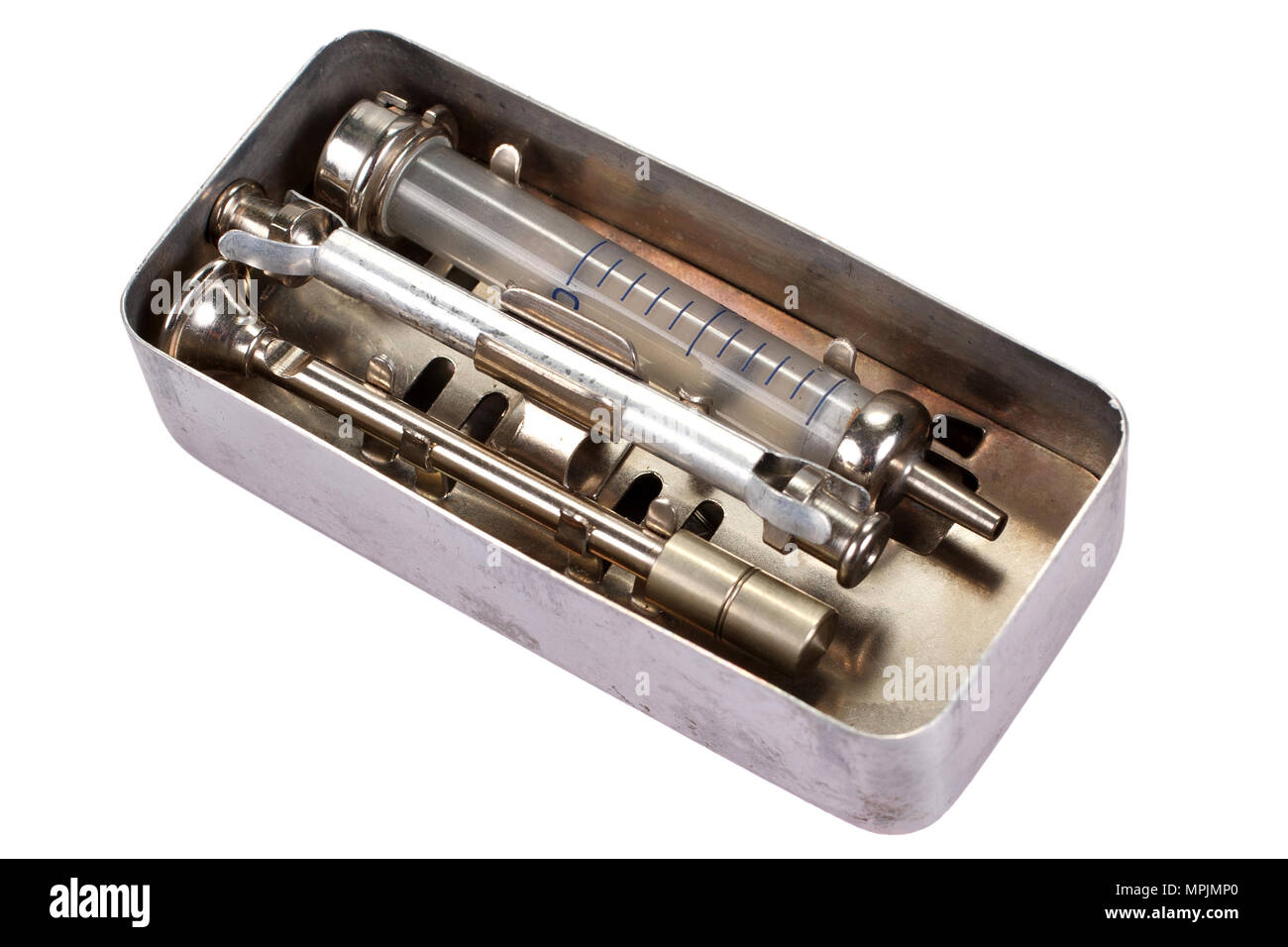 Medical syringe old fashioned medical syringe hi-res stock photography ...