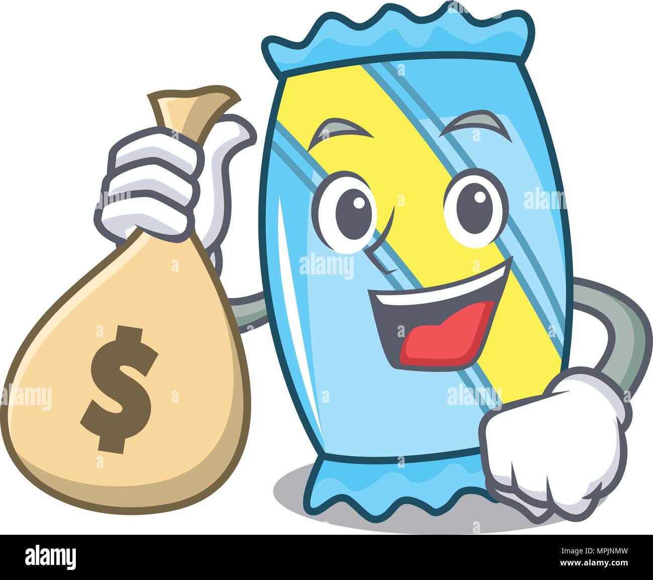 With money bag candy character cartoon style Stock Vector Image & Art ...
