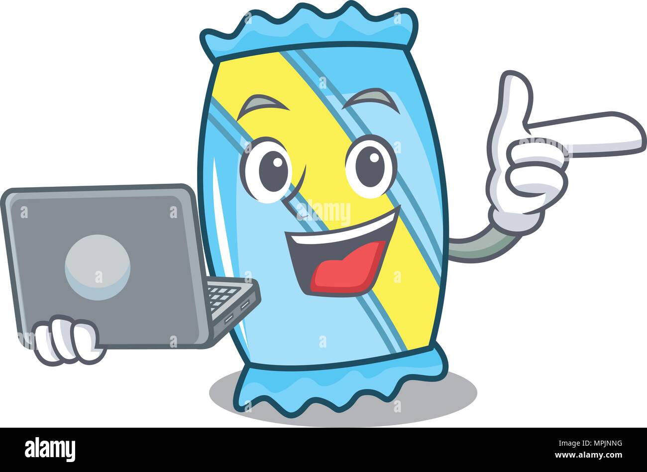 With laptop candy character cartoon style Stock Vector Image & Art - Alamy