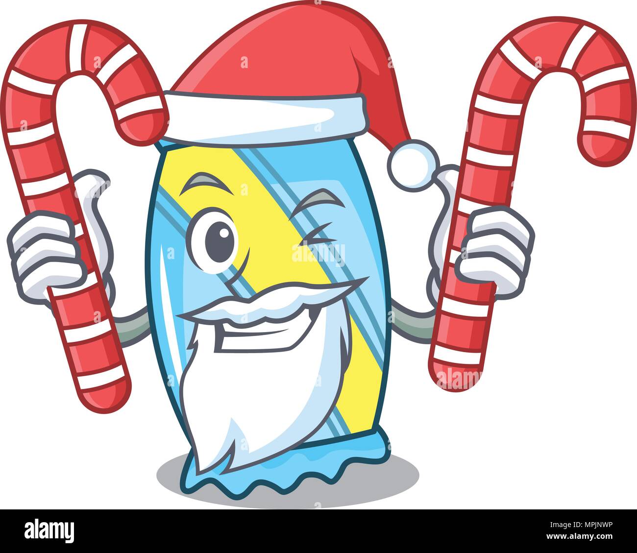 Santa with candy candy mascot cartoon style Stock Vector Image & Art ...