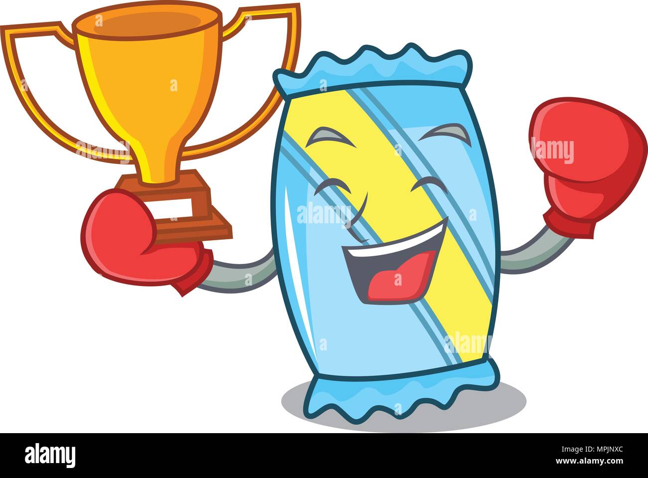 Boxing winner candy mascot cartoon style Stock Vector Image & Art - Alamy