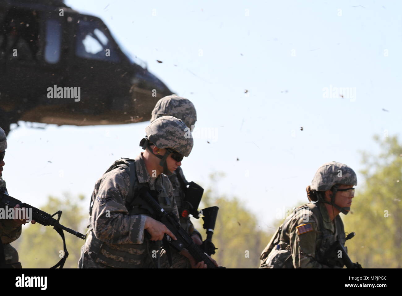 Best Warrior Competitors post security after being dropped off the UH ...