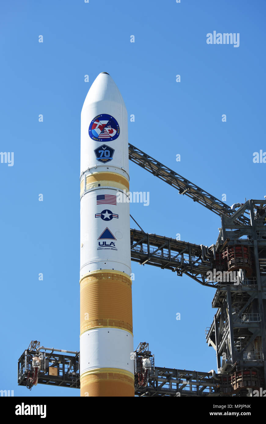 The United Launch Alliance Delta IV rocket carrying the ninth Wideband ...