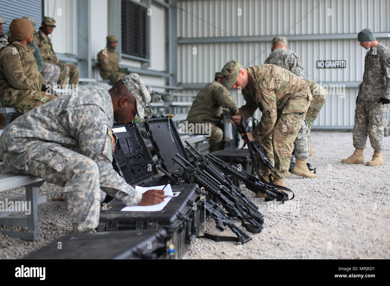 Staff assembly point hi-res stock photography and images - Alamy