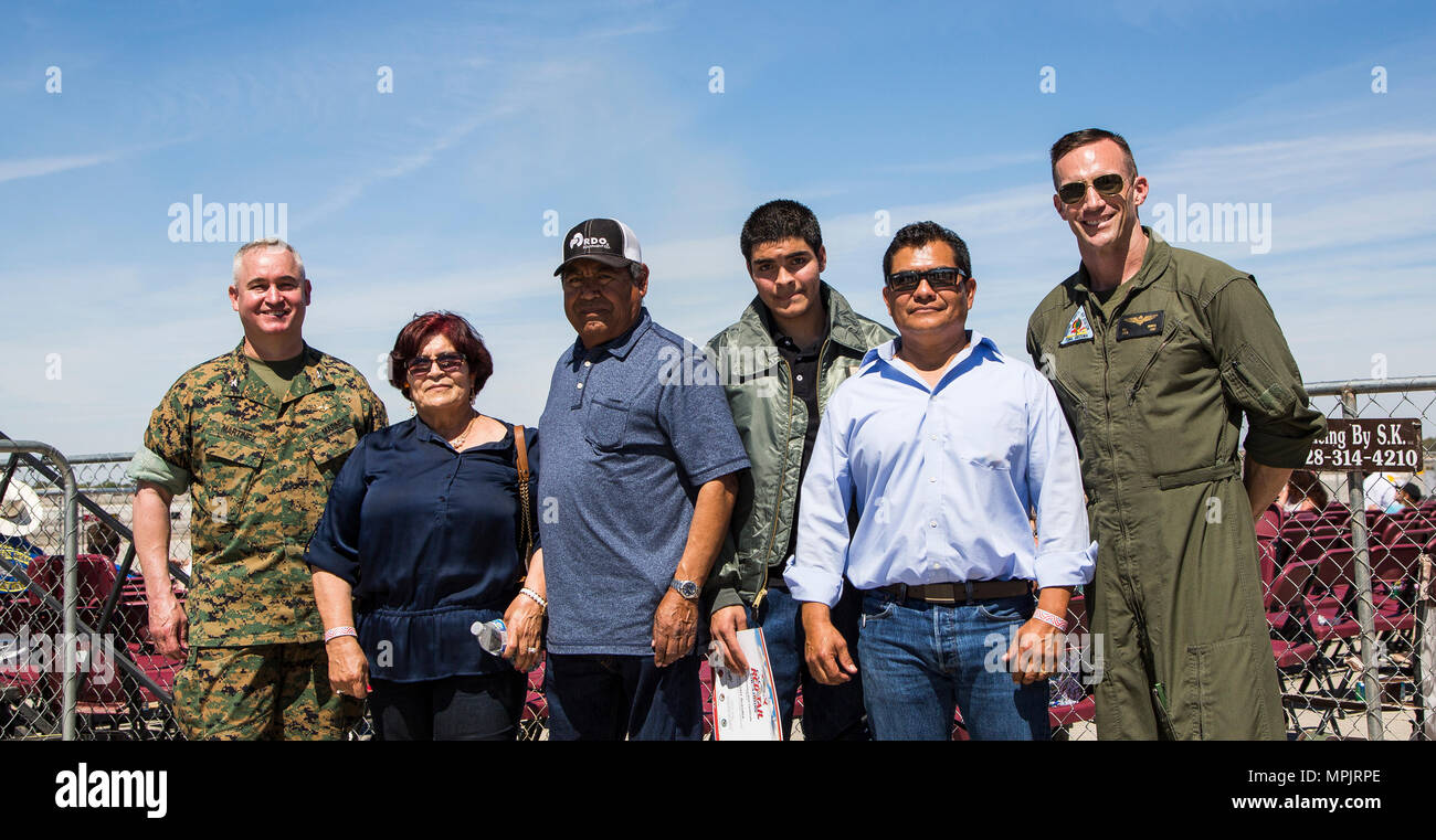 Anthony Algeria poses with his family, Lt. Col. Dane Howell and the ...