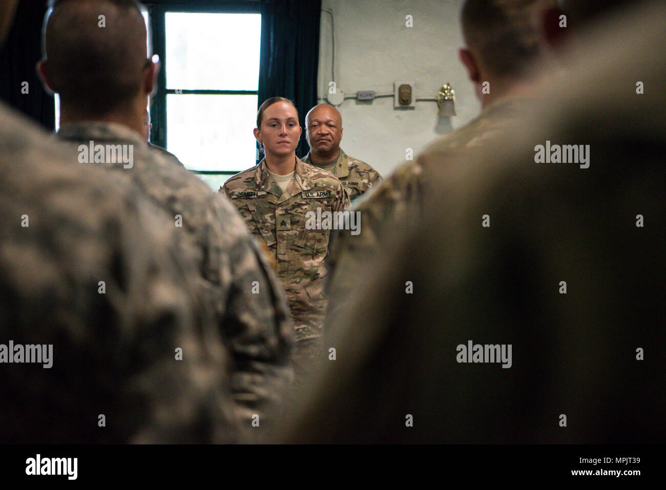 Sgt. Amber Smith receives and award for placing second in the non ...