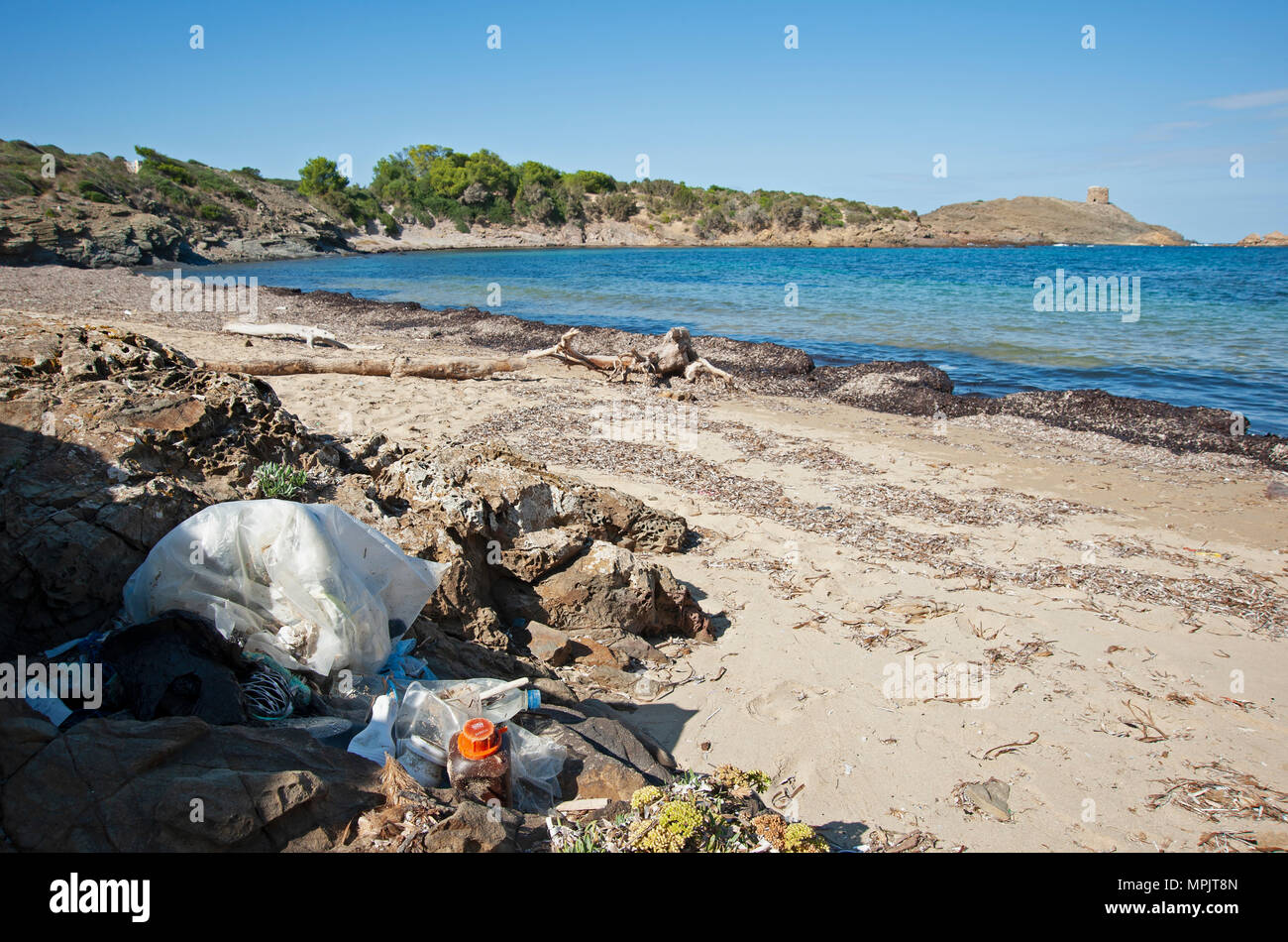 Plastic waste on menorca beaches hi-res stock photography and images ...