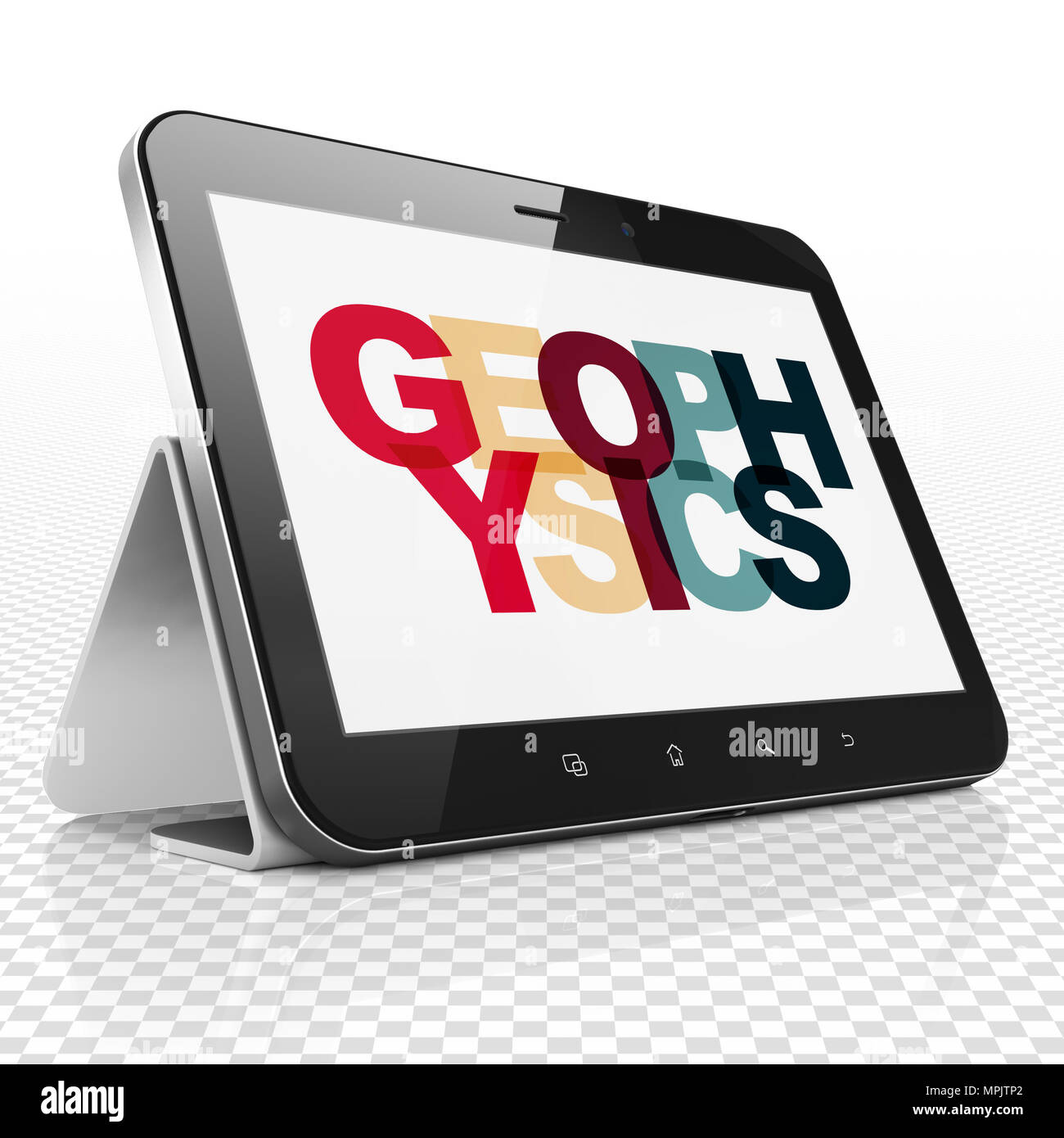 Science concept: Tablet Computer with Geophysics on display Stock Photo ...