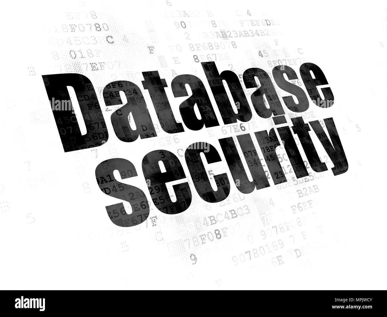 Programming concept: Database Security on Digital background Stock ...