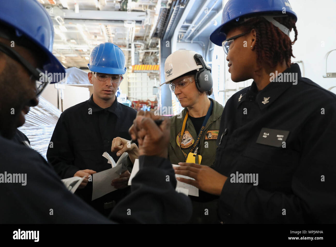 Capt. Amy Bauernschmidt, executive officer of USS Abraham Lincoln (CVN ...