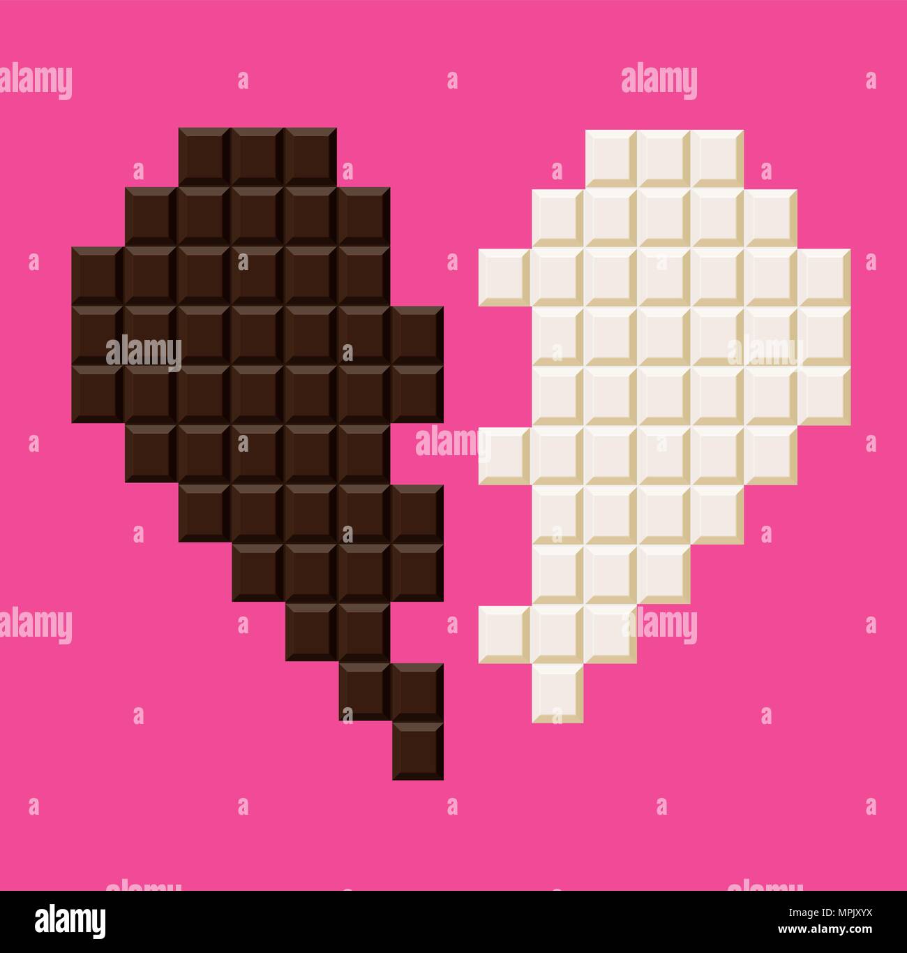 Chocolate bar in heart shape. Delicious chocolate bar as background ...