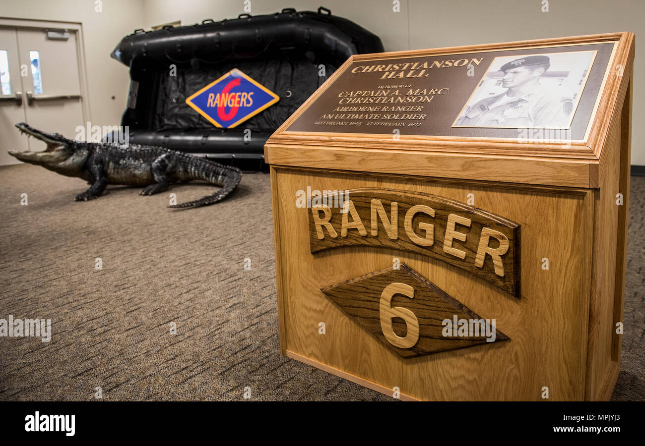 A plaque for Capt. A. Marc Christianson III stands in the to the newly ...