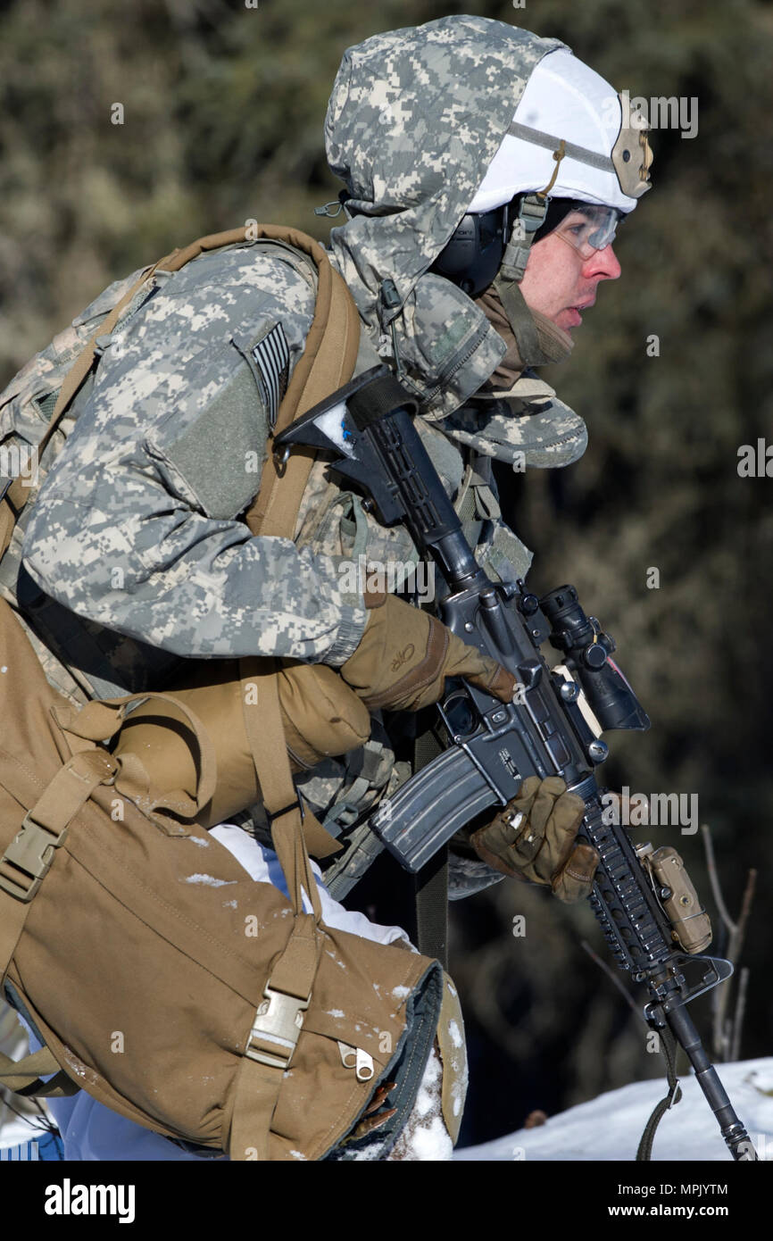 A paratrooper assigned to Apache Company, 1st Battalion, 501st ...