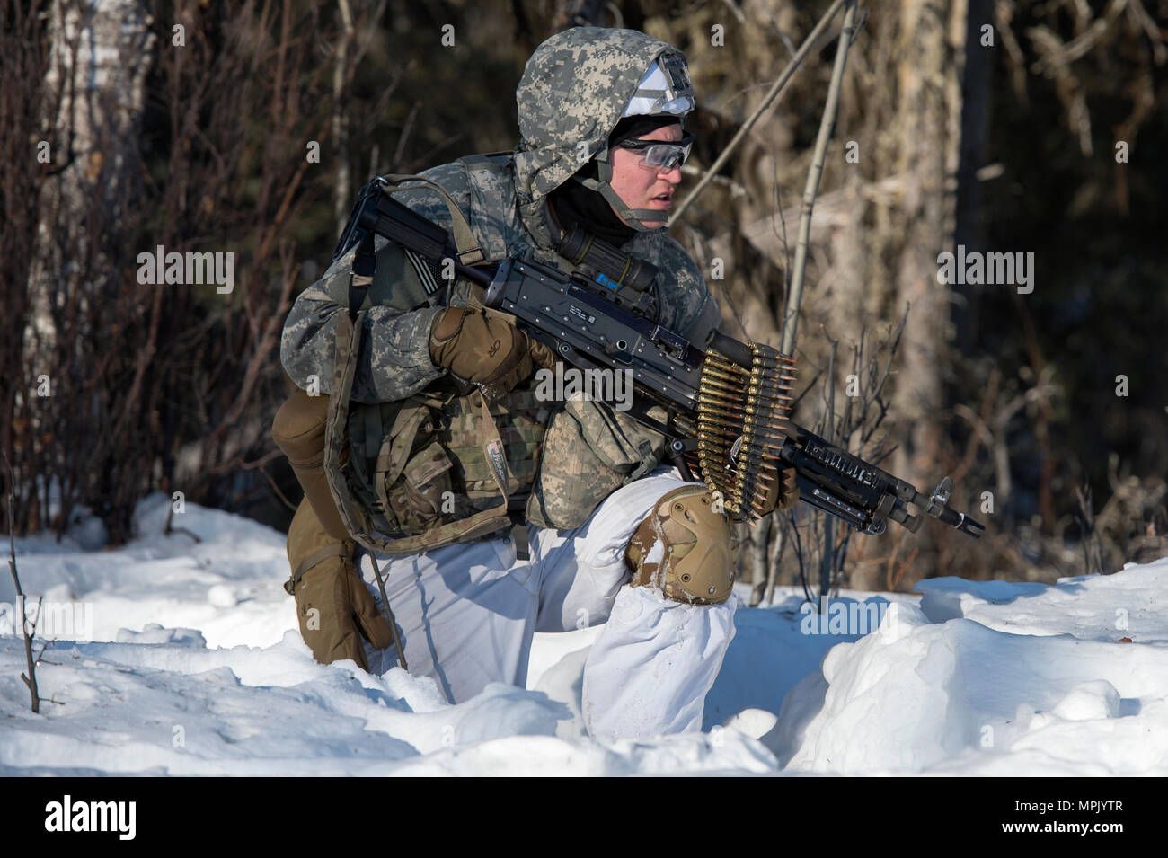 A paratrooper assigned to Apache Company, 1st Battalion, 501st ...