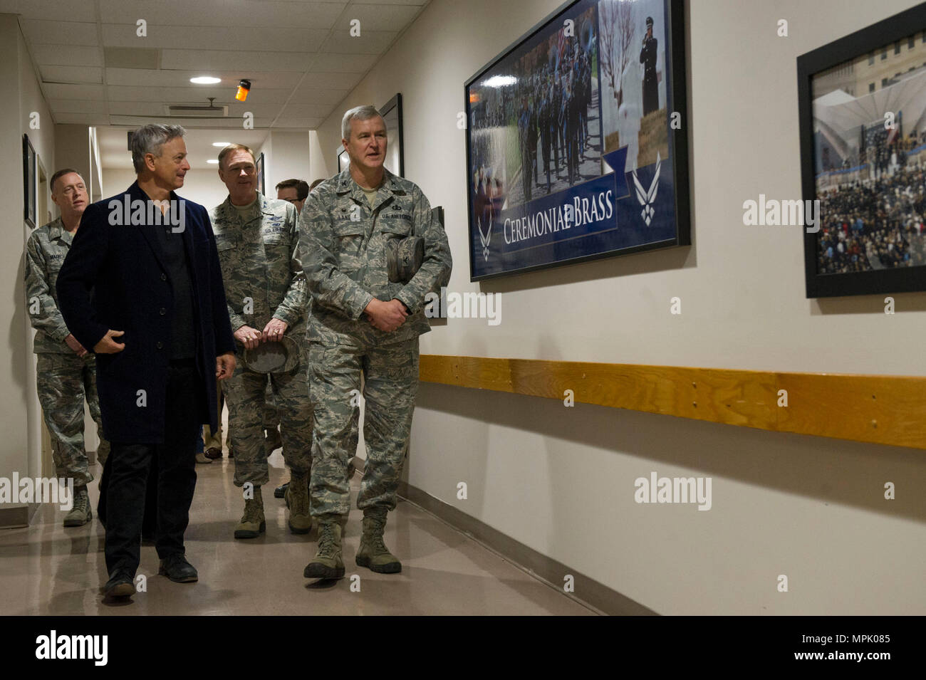 The United States Air Force Band Commander Col. Larry H. Lang gives ...