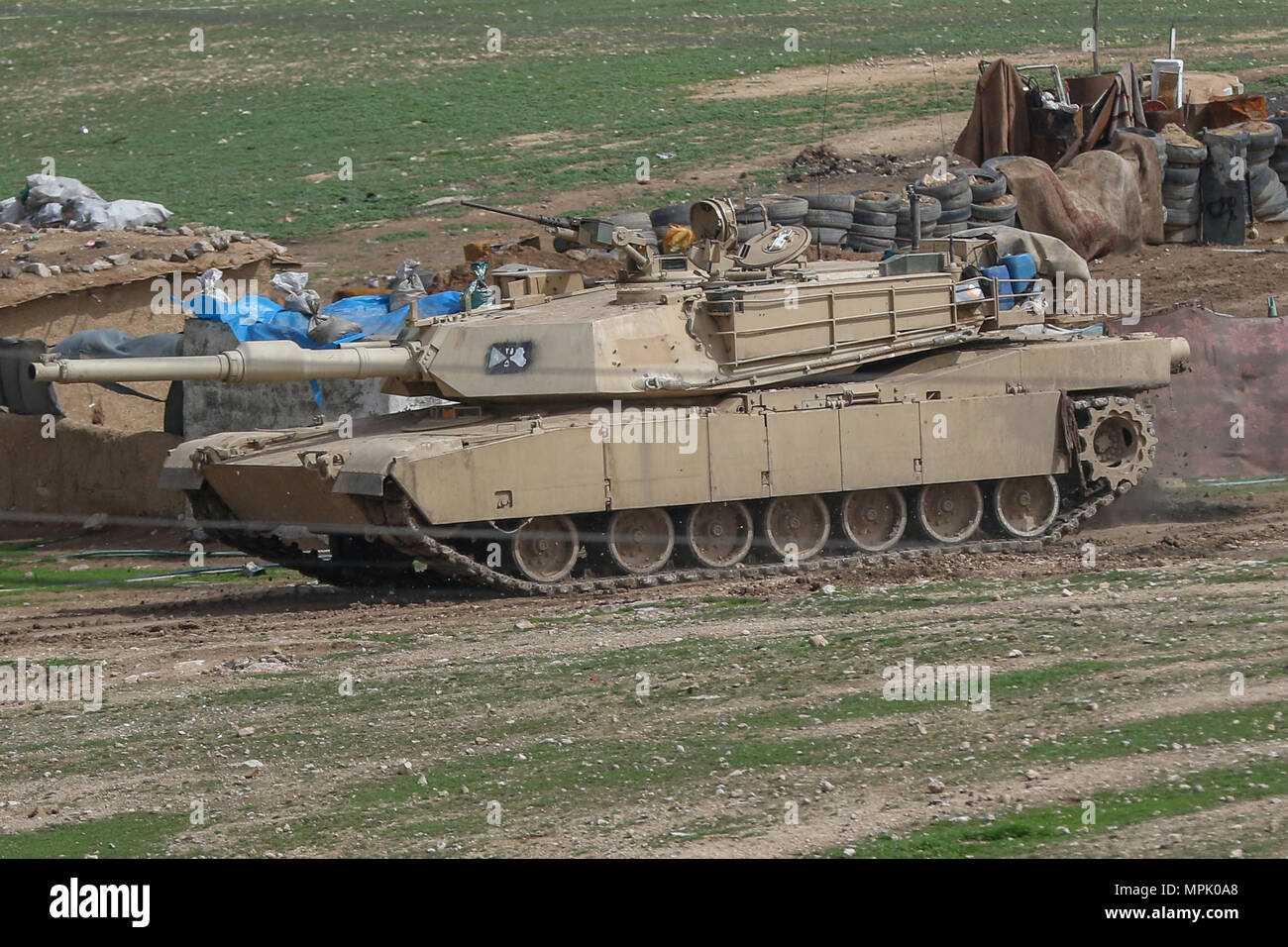 A 9th Iraqi Army Division M1 Abrams tank, supported by Combined Joint ...