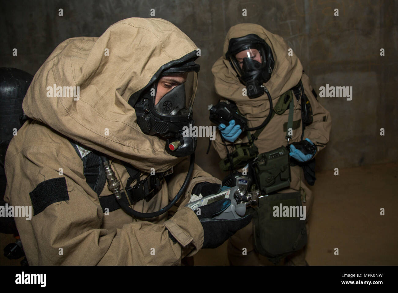 U.S. Marine Corps Cpl. Joshua Hatfield, Recon Team Leader, left, and ...