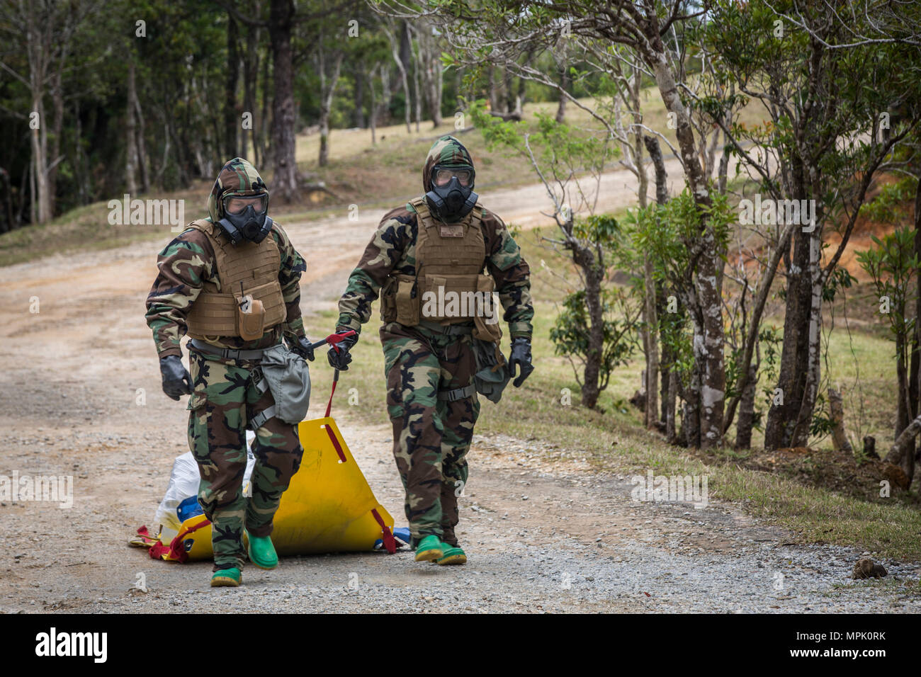U.S. Marine Corps Cpl. William Pearson, Decontamination Team Member ...