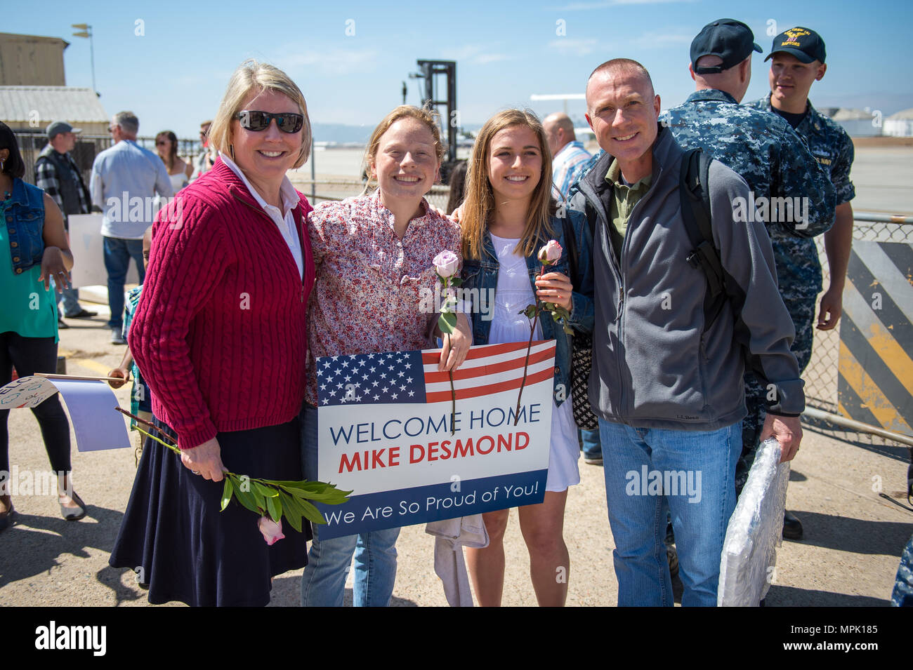The family of Cmdr. Michael Desmond, commanding officer of Littoral ...