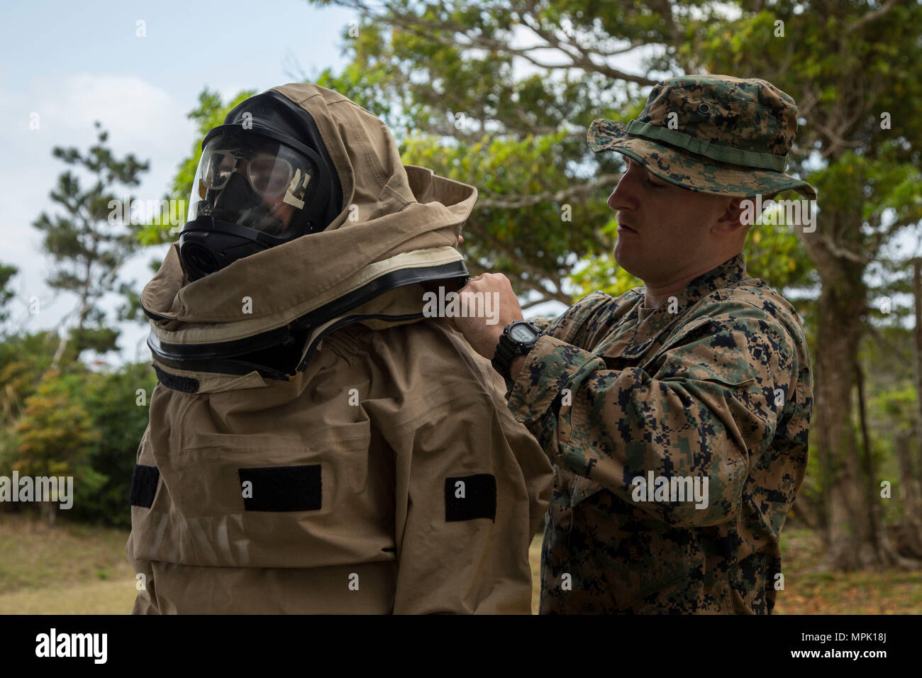 U.S. Marine Corps Cpl. Griffin Rutherford, an incident commander with ...