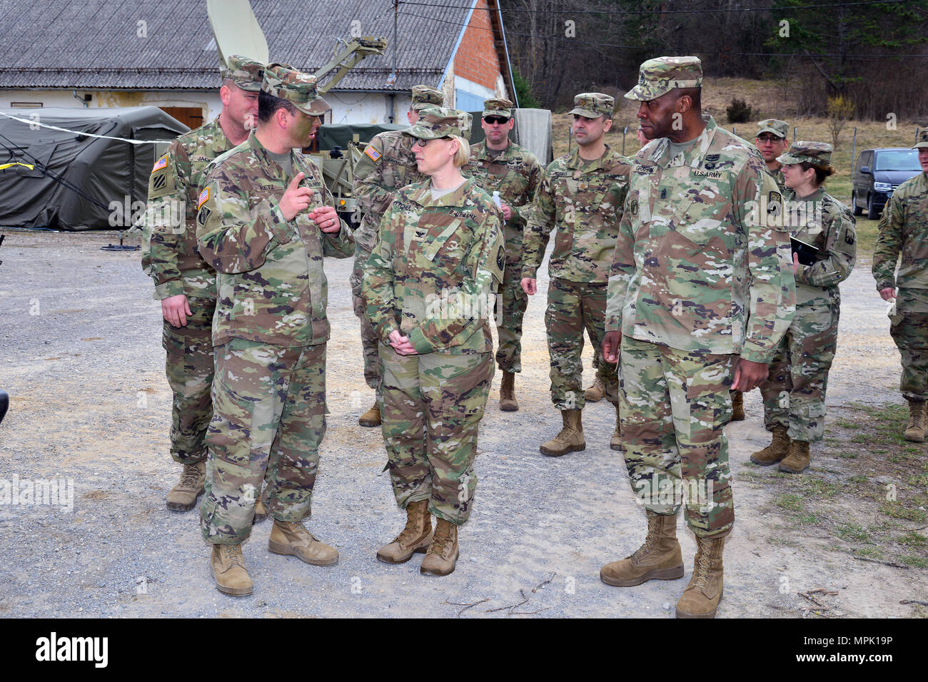 Lt. Col. Brian Ketz (left), Commander of 16th Special Troops Battialion ...