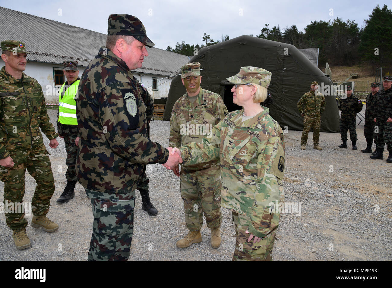 Brig. Gen. Milan Zurman (left), Commander of the Slovenian Army ...
