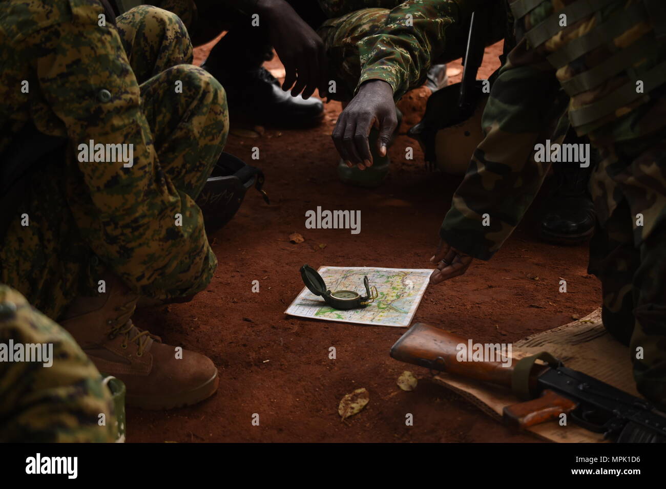 Uganda People’s Defense Force, Ugandan Battle Group 22 soldiers discuss ...