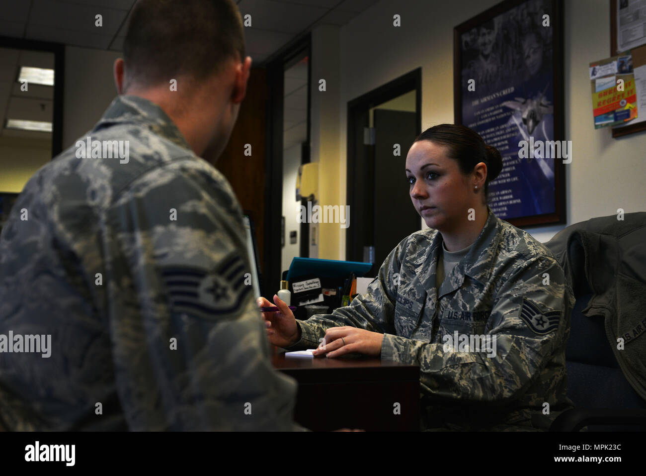 U.S. Air Force Staff Sgt. Rachael Phillips, 20th Force Support Squadron reenlistments ...