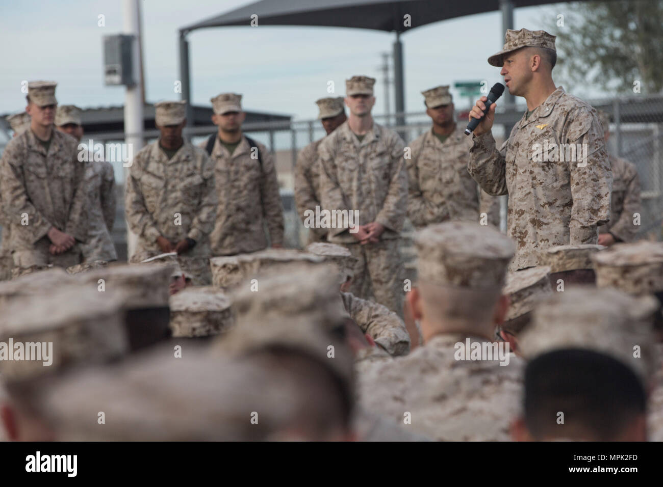 U.S. Marine Corps Col. James B. Wellons, commanding officer of Marine ...