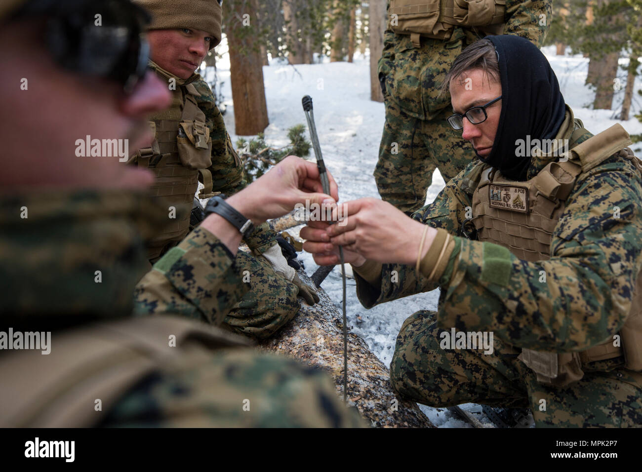 U.S. Marine Corps Cpl. Morgan McDonald, combat engineer, Alpha Company ...