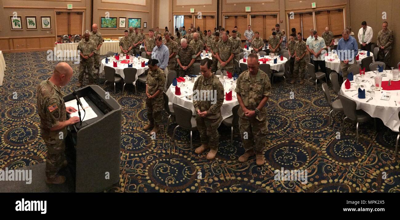 Fort Shafter Soldiers attending a prayer breakfast hosted by U.S. Army ...