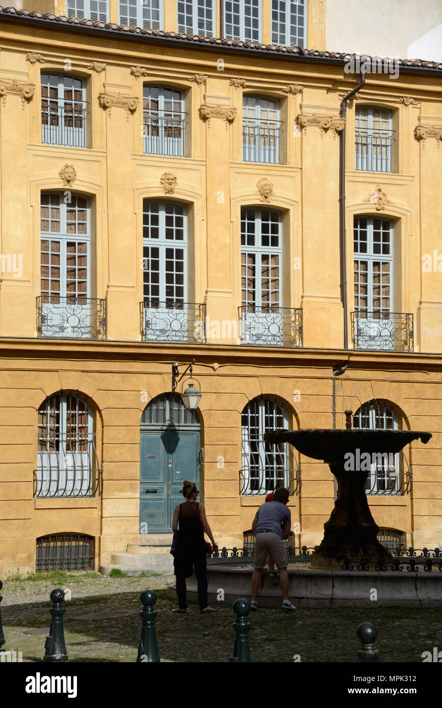 Place d'Albertas Historic Town Square Aix-en-Provence Provence France ...