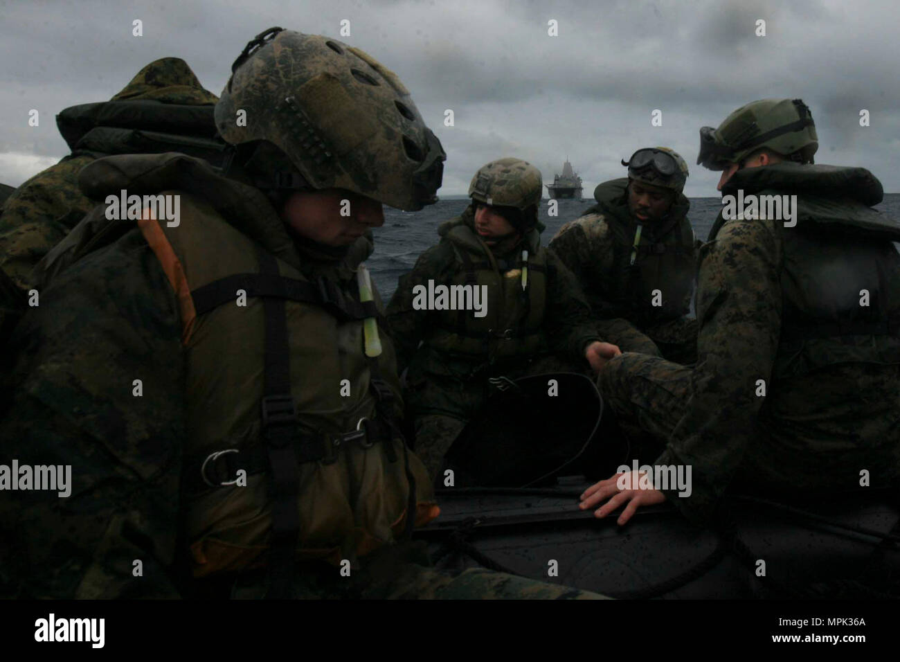 Marines with Fox Company, Battalion Landing Team, 2nd Battalion, 5th ...