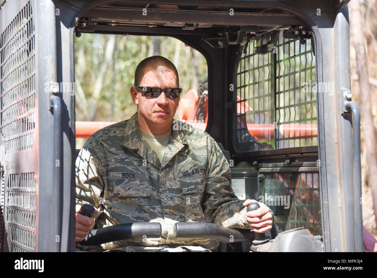 U.S. Air Force Staff Sgt. Owen Bock, a civil engineering specialist ...