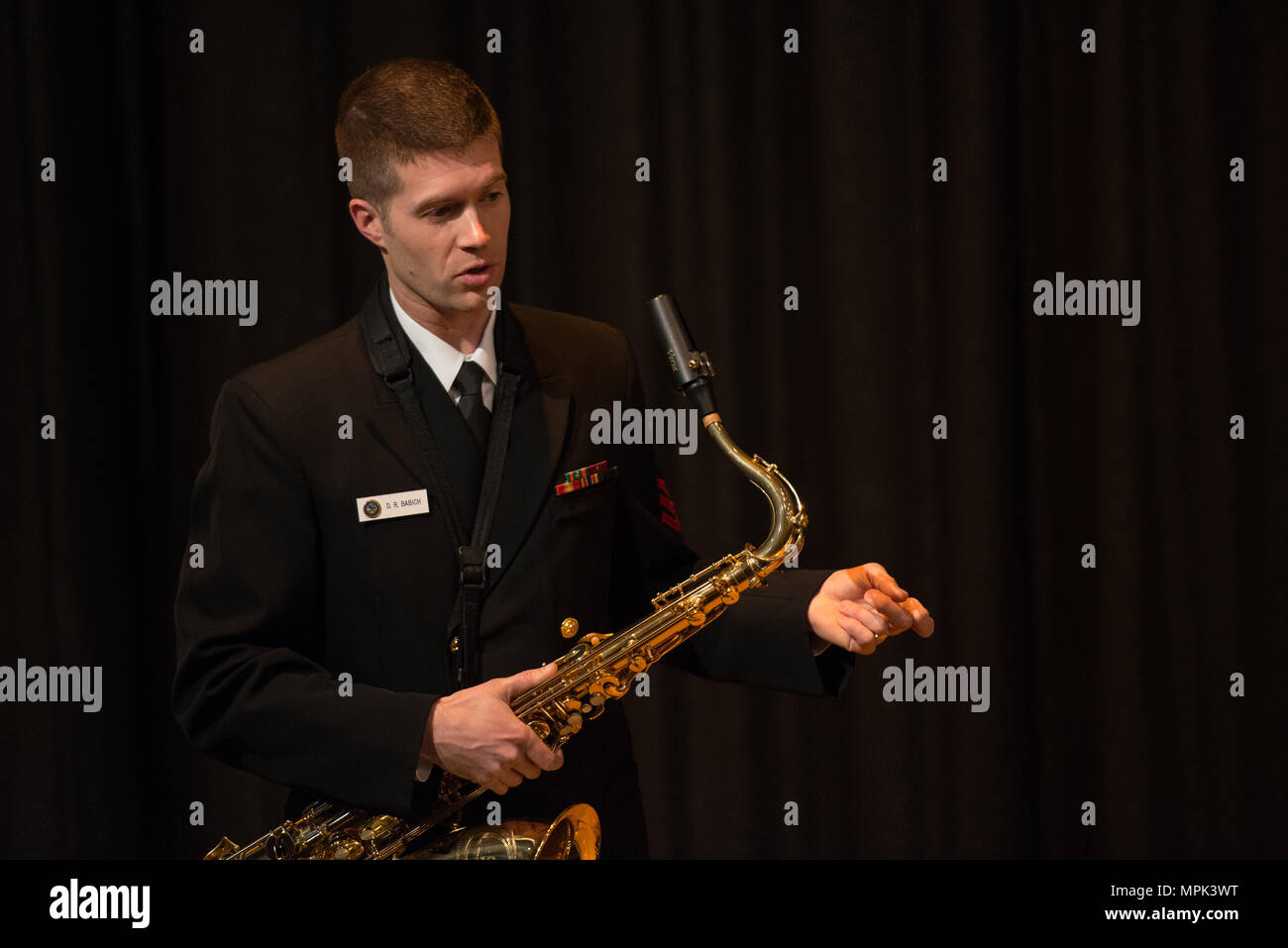 MILWAUKEE (March 22, 2017) Musician 1st Class David Babich speaks ...