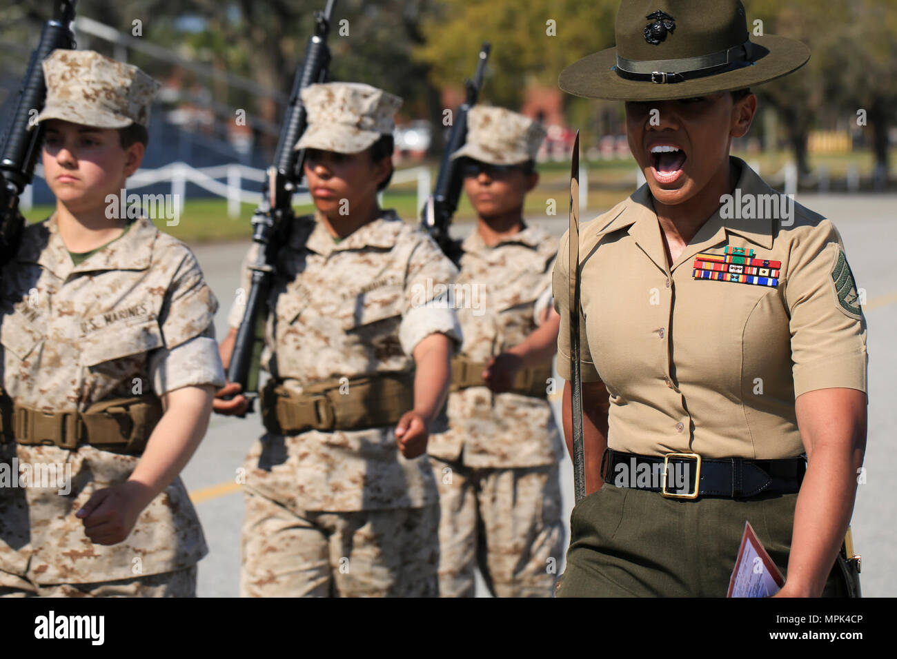U S Marine Corps Staff Sgt Trelaine Buffaloe Senior Drill Instructor