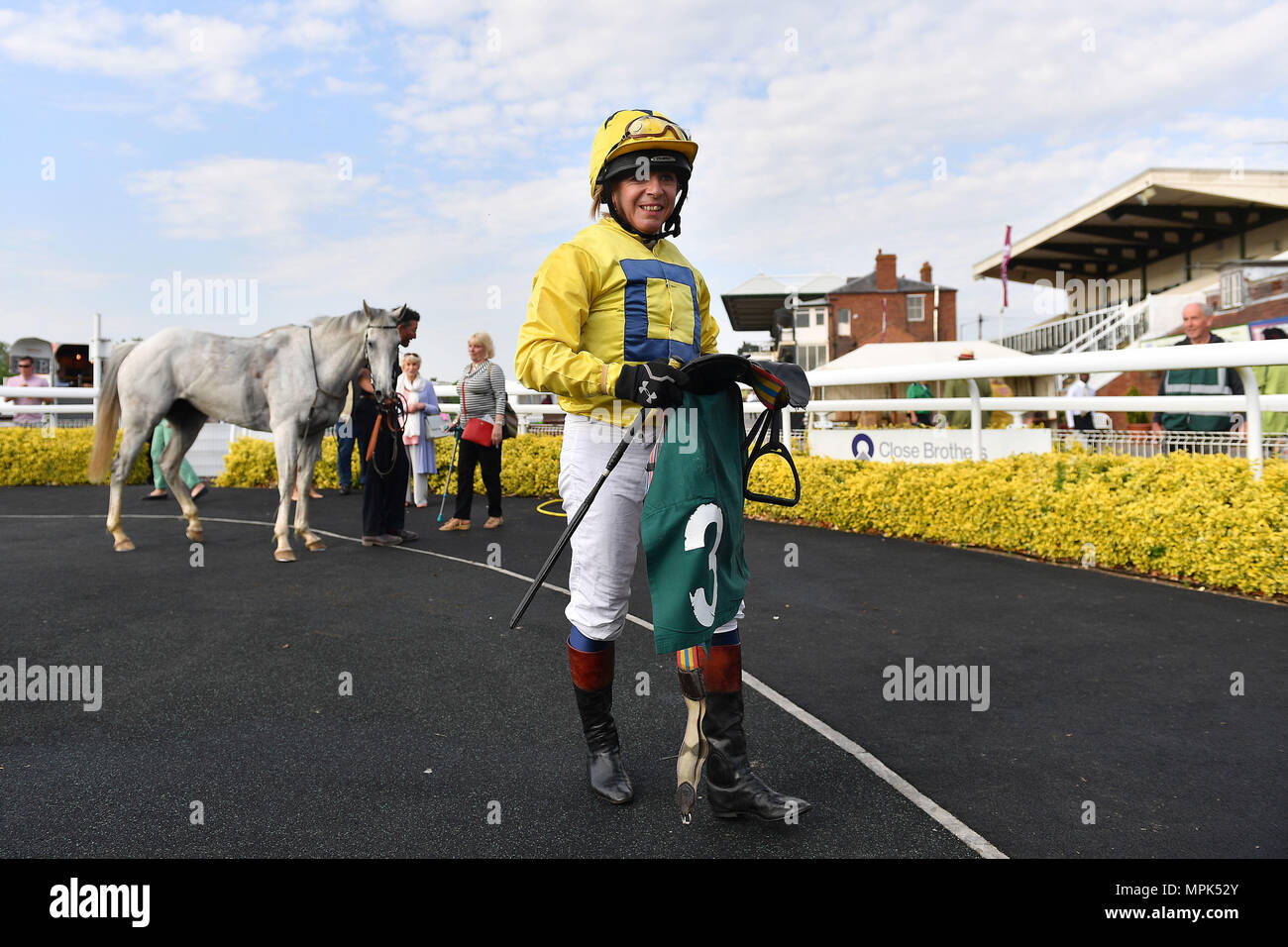 Victoria Smith after riding Roy Rocket in the Jockey Club Challenge at ...