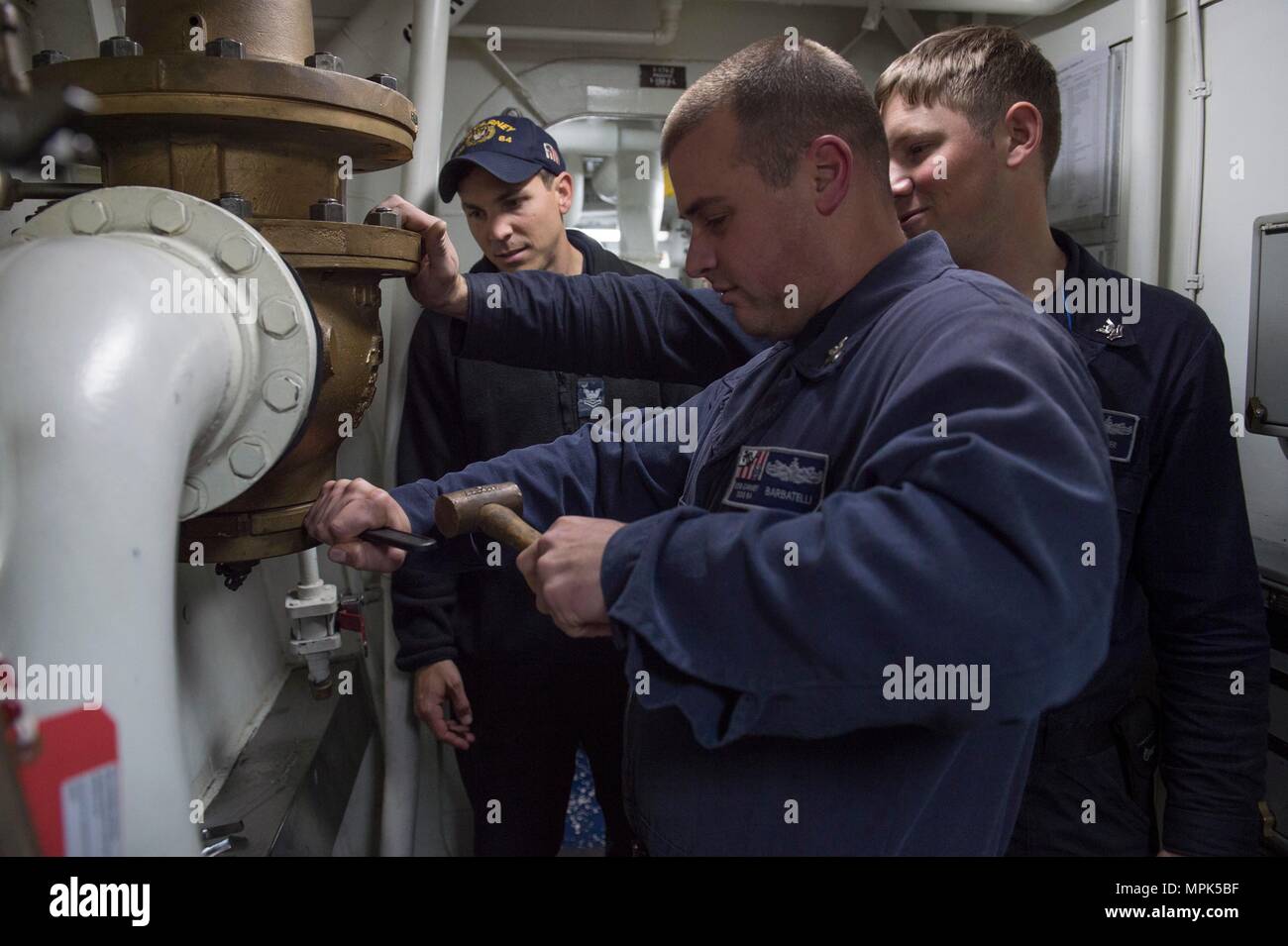 170321-N-ZE250-013 ATLANTIC OCEAN - (March 21, 2017) - Fire Controlman ...