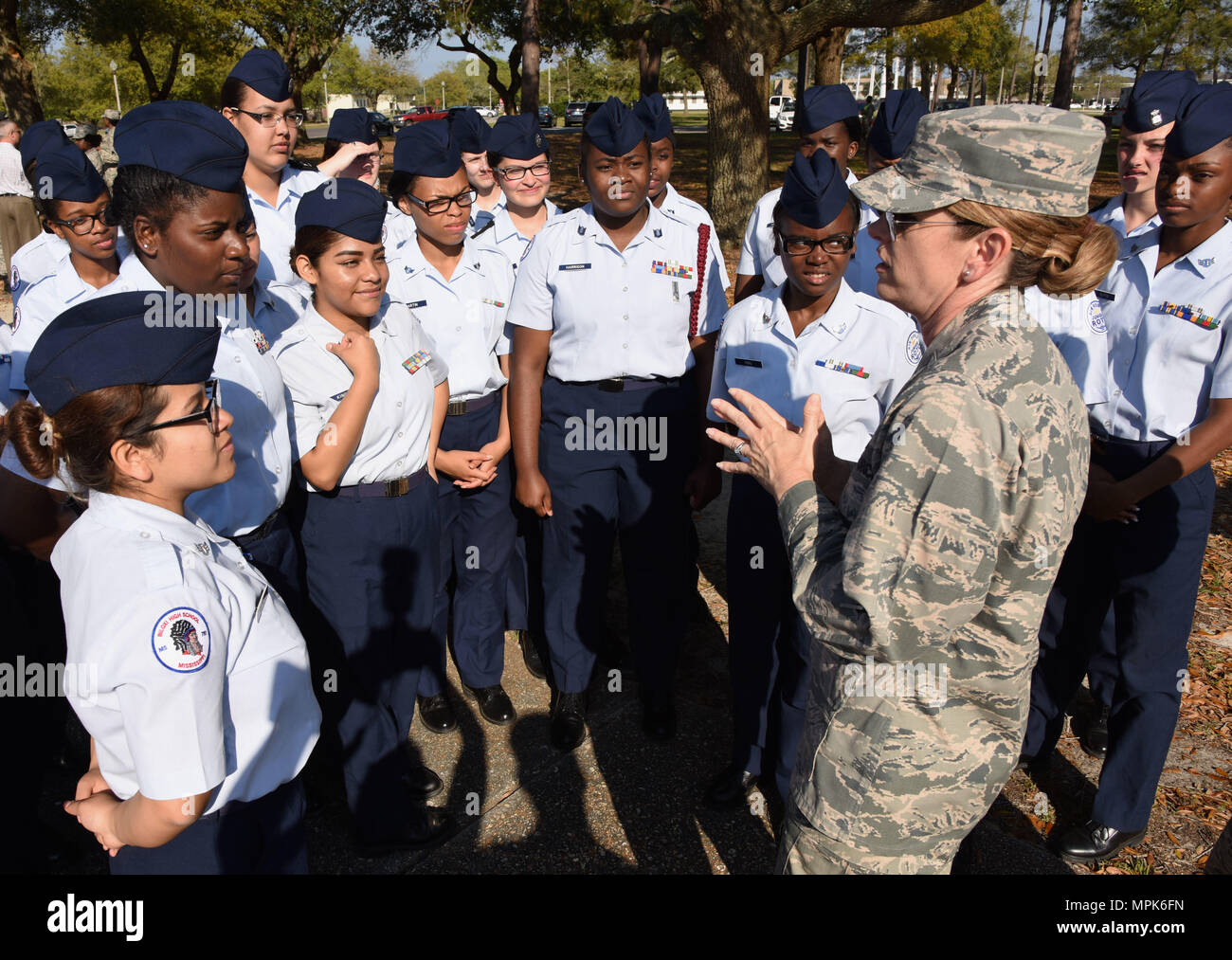 Col. Michele Edmondson, 81st Training Wing commander, speaks to Biloxi ...