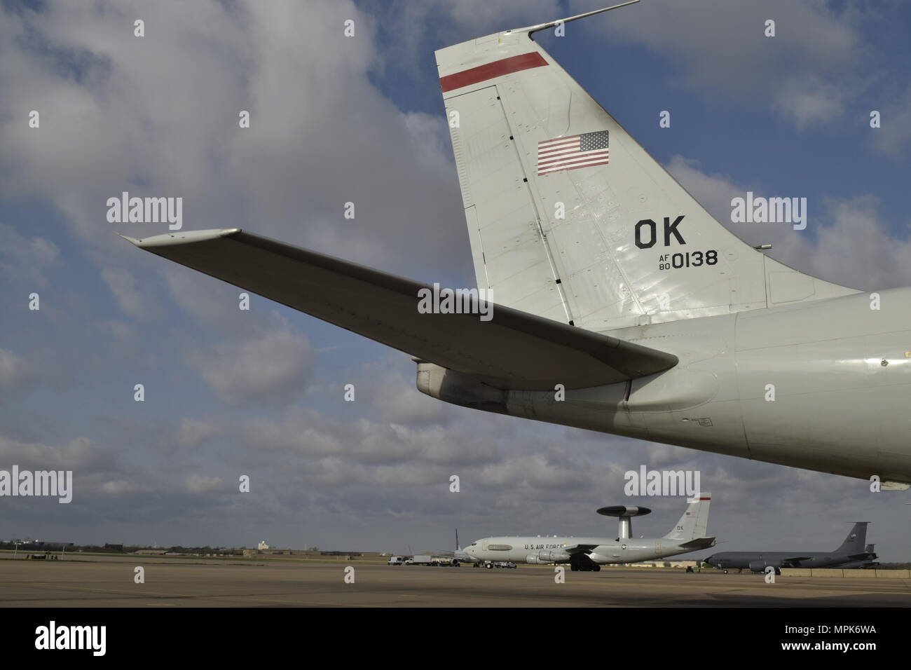 The static tail of an E-3G Airborne Warning and Control System aircraft ...